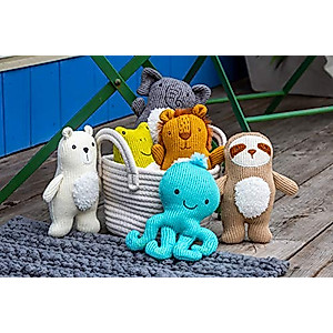 Mary Meyer Knitted Nursery Rattle Soft Toy, 7-Inches, Lion