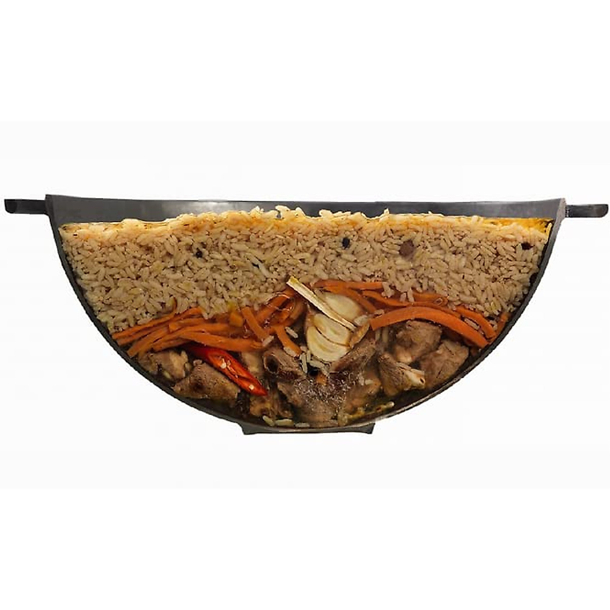 MangalGrills Cast Iron Uzbek Traditional Kazan Cauldron 22L Qozon Qazan Caldero Kadai Pilaf Plov Lagman Shorpa