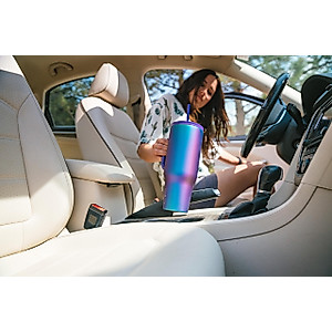 IRON °FLASK Co-Pilot Insulated Mug w/Straw & Flip Cap Lids - Cup Holder Bottle for Hot, Cold Drink - Leak-Proof - Water, Coffee Portable Travel Mug - Dark Pine, 16 Oz