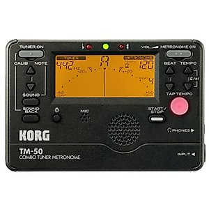 Korg TM50BK Instrument Tuner and Metronome, Black
