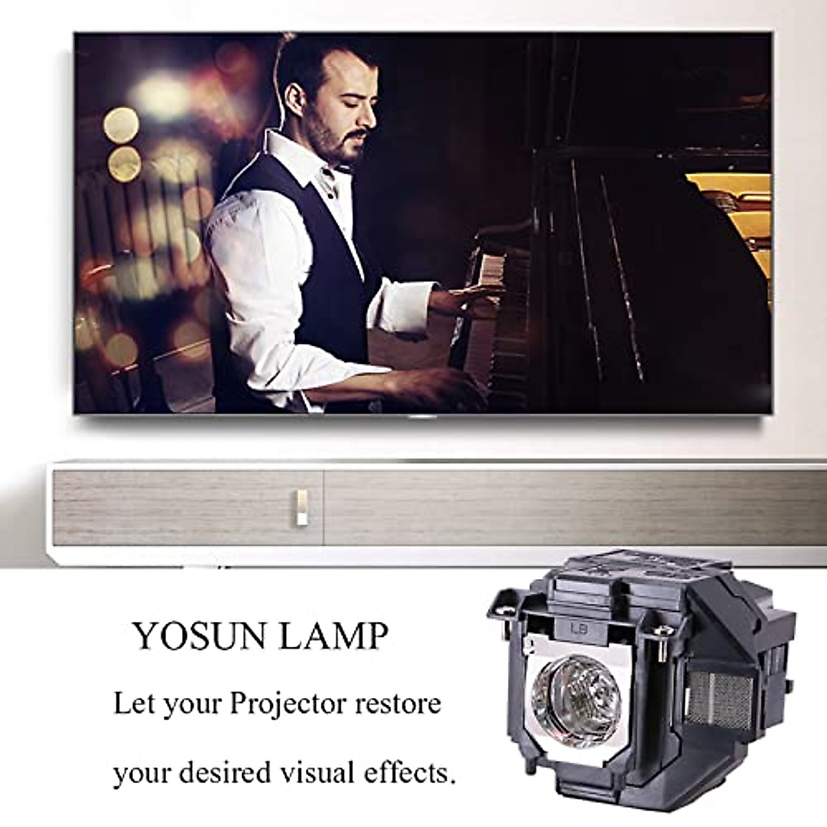 YOSUN v13h010l96 Replacement Projector lamp for epson elplp96 powerlite Home Cinema 2100 2150 1060 660 760hd vs250 vs350 vs355 ex9210 ex9220 ex3260 ex5260 ex7260 x39 w39 s39 Projector lamp Bulb