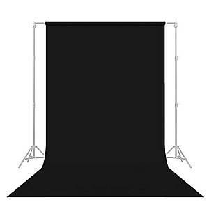 Savage Seamless Paper Photography Backdrop - Color #20 Black, Size 86 Inches Wide x 36 Feet Long, Backdrop for YouTube Videos, Streaming, Interviews and Portraits - Made in USA