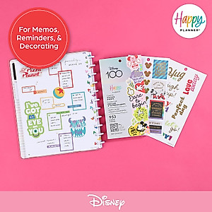 Happy Planner Disney Sticker Pack, Easy-Peel Multicolor Stickers for Journals, Planners, and Calendars, Scrapbook Accessories, Happy Faces Theme, 30 Sheets, 953 Stickers Total