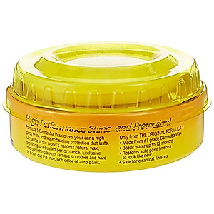 Formula 1 Carnauba High-Gloss Shine Car Wax Paste – Carnauba Wax Car Polish for Car Detailing to Shine & Protect – Car Scratch Remover w/Micro Polishing Agents – Car Cleaning Supplies (8 oz)