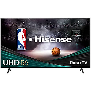 Hisense 43-Inch Class R6 Series Dolby Vision HDR 4K UHD Roku Smart TV with Alexa Compatibility (43R6G),Black