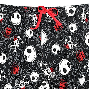 Disney Nightmare Before Christmas Jack Skellington Mens Holiday Lounge Pajama Pant (Large, Black)