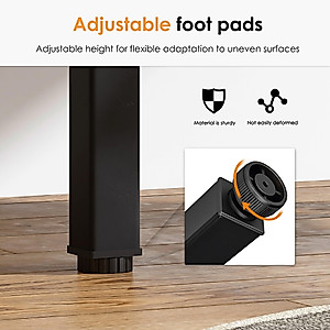 Need Small Desk, 39.4 inches Sturdy Writing Desk for Small Spaces, Small Computer Desk Teens Desk Study Table Laptop Desk Home Ofice Desk, Black Metal Frame, Black