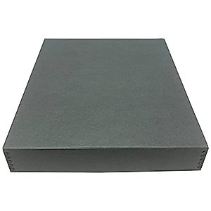 Lineco Acid Free Archival 16" x 20" Print Photo Storage Box with Metal Edge, Drop Front Design. Protect Store Photos, Documents, Crafts, Cards, Prints, DIY. Blue/Gray