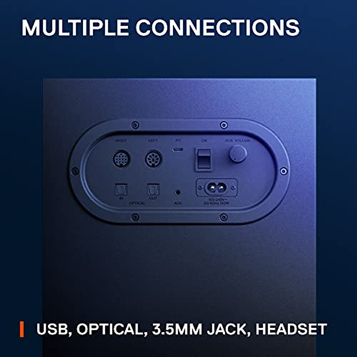 SteelSeries Arena 7 RGB Illuminated 2.1 Gaming Speakers with Powerful Bass, Subwoofer, and Bluetooth - For PC, PlayStation, Mobile