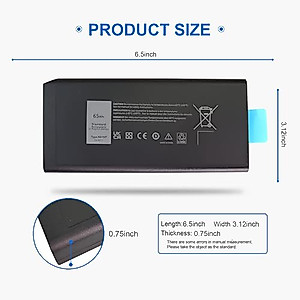 65WH 4XKN5 CJ2K1 X8VWF Battery Compatiable with Dell Latitude 14 Rugged 5404 5414 E5404 Rugged Extreme 7404 7414 E7404, fits P45G P46G001 P46G002 XN4KN 5XT3V 09FN4 451-12187 909H5 11.1V-6 Cells