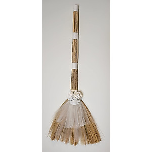 OnHoliday Ivory Rose Jump Broom Wedding Bridal Jumping Ceremony 34 Inch
