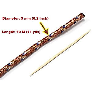 All-Purpose Clothesline, 0.2 inch X 11 Yard (10 M) Nylon Braided Rope, Weather Resistant Laundry Line Cord for Hanging and Drying, Portable Lightweight Indoor Outdoor Travel - Pack of 3