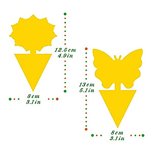 Fruit Fly Traps Fungus Gnat Traps Yellow Sticky Bug Traps 36 Pack Non-Toxic and Odorless for Indoor Outdoor Use Protect The Plant.