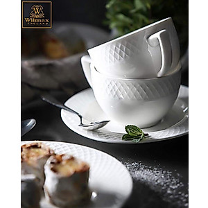 Wilmax Set Of Tea Cups & Saucers In Color Box (8 Oz/Set Of 6) | Dishwasher Safe, Easy To Clean | Fine, English Porcelain