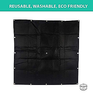 25 Pockets Vertical -Hanging Growing Bag Outdoor/Indoor Planter for Wall Garden Flower -Decor Fence Hanger with Wall Pockets Grow Planting Plant kit pots (25 Pockets, Black)