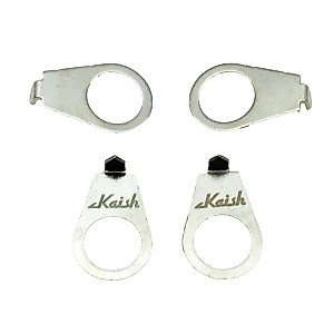 KAISH Set of 4 LP Guitar Knobs Pointer Plate 3/8" Knob Position Indicator for USA LP Les Paul or CTS Pots Nickel