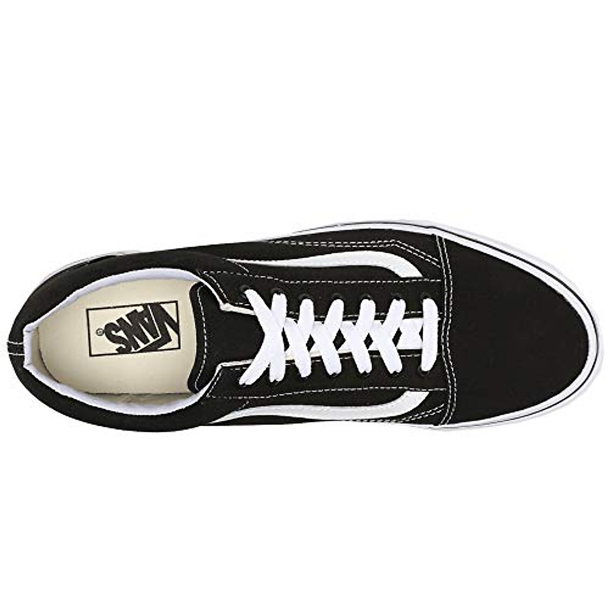 Vans Men's Old Skool Sneaker, Canvas - Black/True White, Size 10