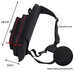 FENJANER Archery Back Arrows Quiver 4-Tubes Back Field Quiver Arrow Holder Shoulder Hanged Hunting Target Shooting Quiver with Front Pockets