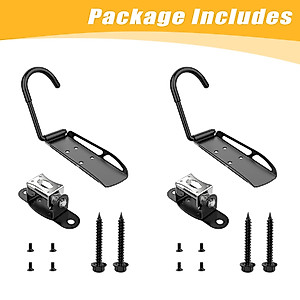 TORACK 2-Pack Swivel Bike Wall Hangers, Wall Mount Bike Hooks for Garage Vertical Space Saving Bike Wall Rack Garage Home Bike Storage