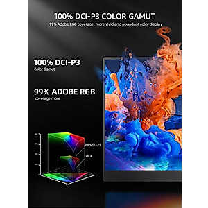 UPERFECT Portable Monitor 15.6 inch QLED Q1 1080P USB C Second Monitor Mini HDMI Travel Monitor 100% DCI-P3 10 Bit 500 Nits w/Smart Cover & Speakers, External Monitor for Laptop PC Phone PS4