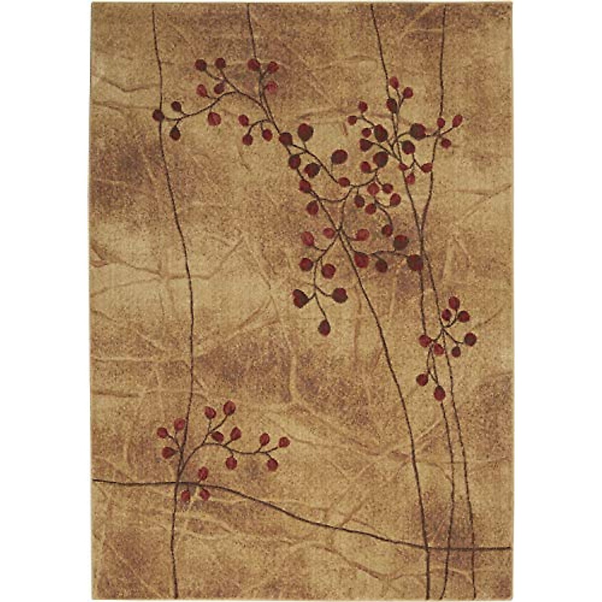 Nourison Somerset Rustic Area Rug 3'6" x 5'6", Latte, Rectangular, 0.5" Thick, Easy -Cleaning Non Shedding Bed Room Living Room Dining Room Kitchen