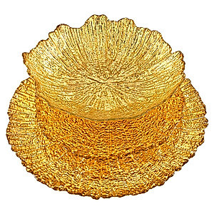CORAL 12PCS Dinner Plate Set Gold