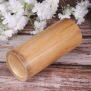 TOPBATHY KItchen Utensil Holder Caddy Bamboo Kitchen Tool Holder Chopsticks Storage Barrel Spoon Fork Holder Cutlery Storage Container Organizer 20cm