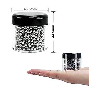 1500 PCS Metal Cleaning Beads Reusable Decanter Beads for Glass Bottles, 304 Stainless Steel Water Bottle Cleaner Balls 3mm Wine Glass Cleaning Beads for Decanters Vases Carafes, Wine Accessories