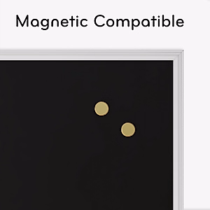 U Brands Magnetic Chalkboard, 30 X 20 Inches, White Décor Frame