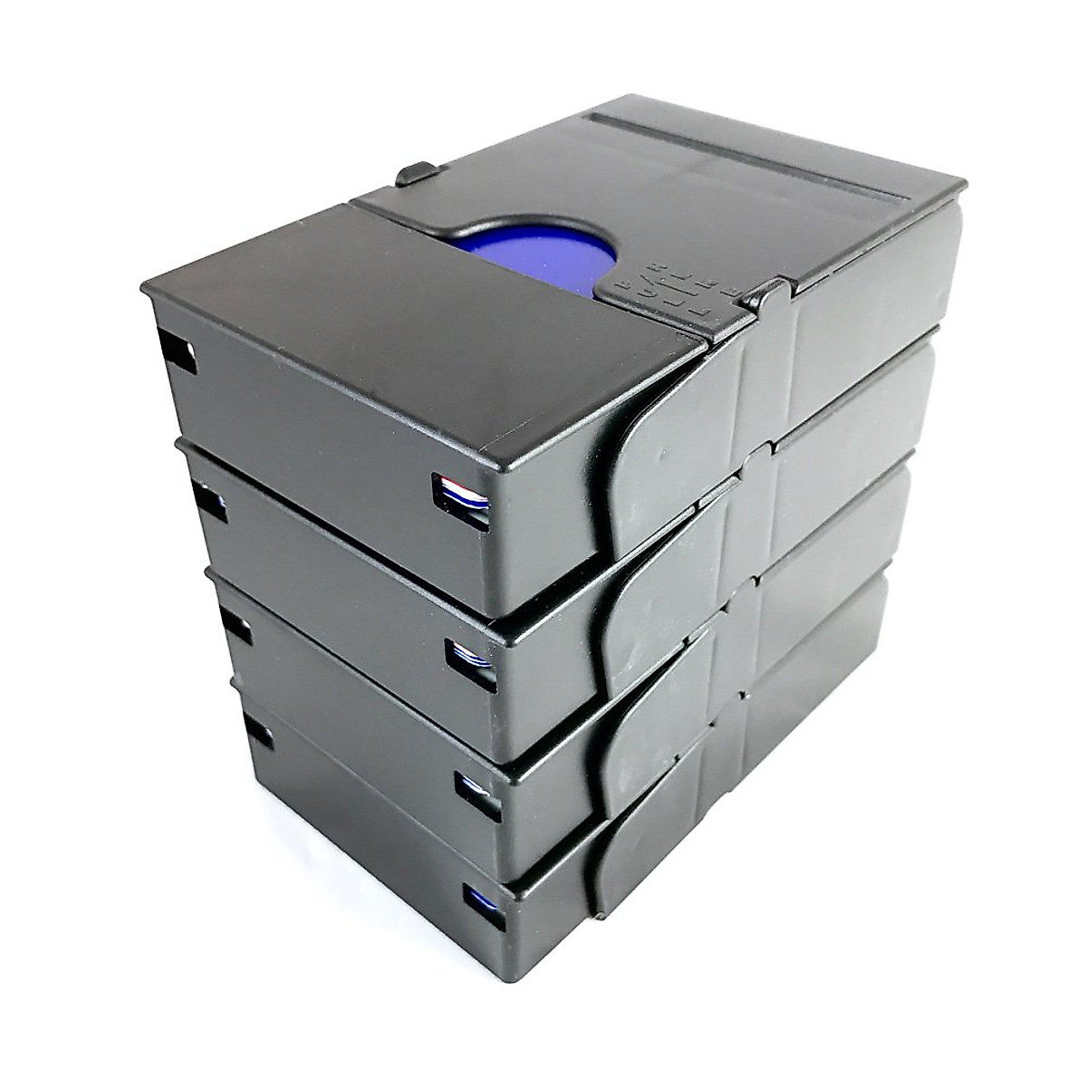 Jannersten Bid Buddy (Black) - Set of 4 Bridge Bidding Boxes with Cards + 200 Contract Bridge Score Sheets