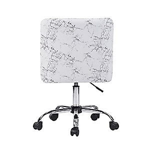 Geniqua Fabric Office Chair Adjustable Height Casters Computer Task Chair Swivel Home Office, Marble