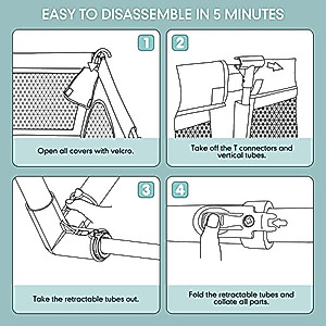 Baby Playpen, Large Playard, Indoor & Outdoor Kids Activity Center with Anti-Slip Base, Sturdy Safety Play Yard with Breathable Mesh, Kid's Fence for Infants Toddlers (Light Grey, 59”x47”)