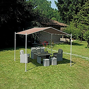 Patio Paradise 12' x 24' Straight Edge Sun Shade Sail, Brown Rectangle Outdoor Shade Cloth Pergola Cover UV Block Fabric - Custom 3 Year Warrenty