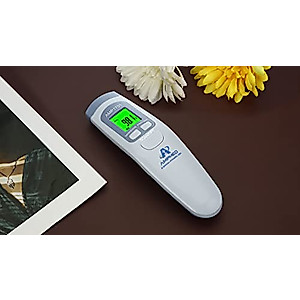 Amplim Non-Contact Digital Infrared Forehead Thermometer – Medical Grade, Touchless Accurate Instant Readings, Fever Alarm, Color LCD Display - for Adults, Babies, and Infants. FSA HSA Eligible