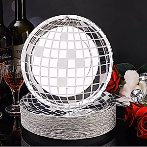 Silver Disco Ball Paper Dinner Plates Disco Paper Plates Disco Plates 70s Disco Party Supplies Bachelorette Plates Disco Party Decorations for Birthday Party, Reunion, 70s Groovy Party (100 Pcs)