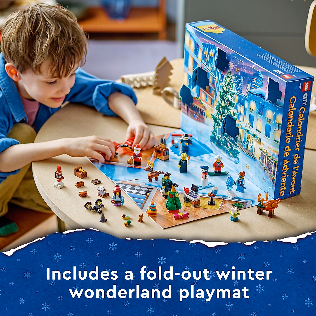 LEGO City 2023 Advent Calendar 60381 Christmas Holiday Countdown Playset, Gift Idea to Countdown to Adventure with Daily Collectible Surprises