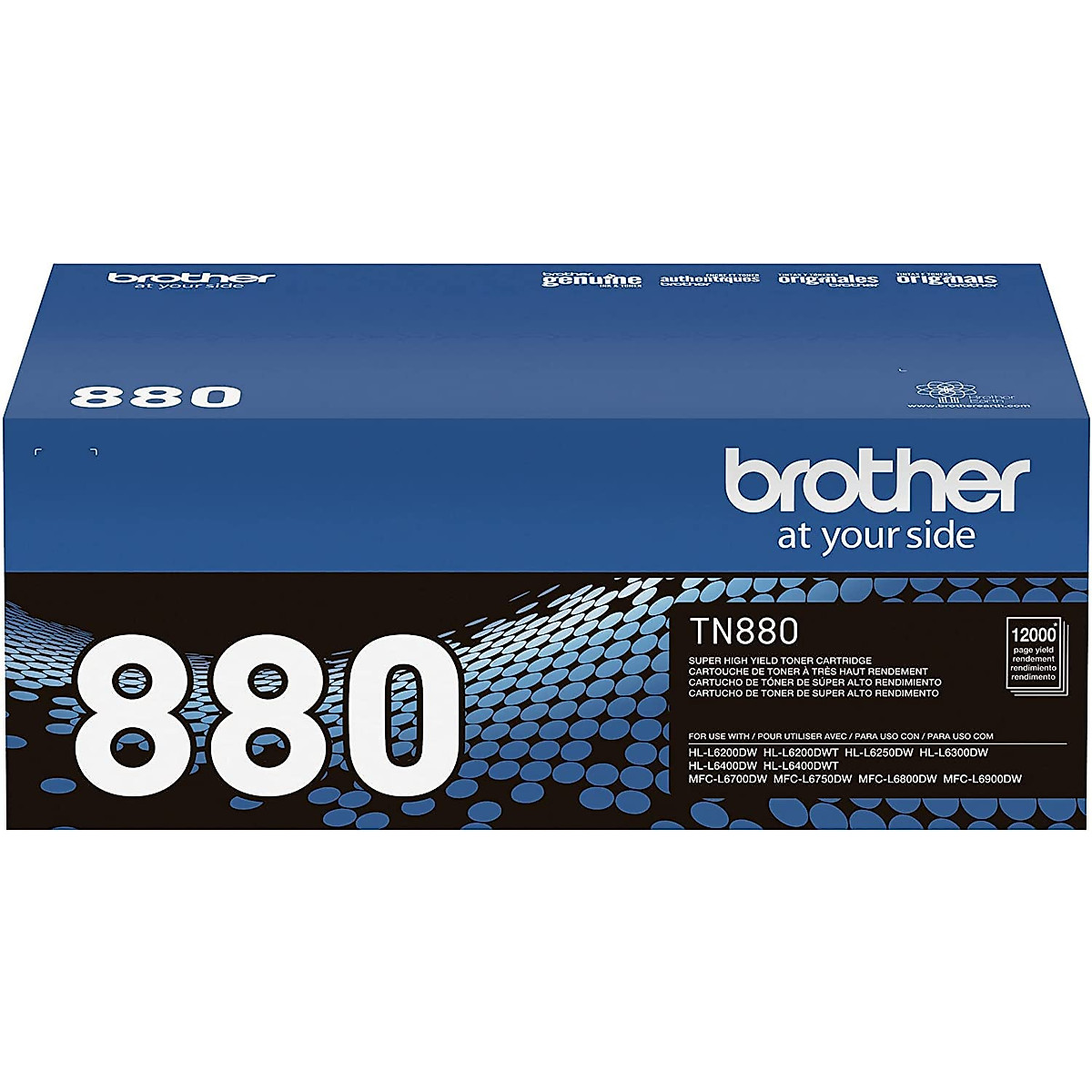 Brother Genuine TN-880 (TN880) Super High Yield Black Laser Toner -Cartridge 2-Pack