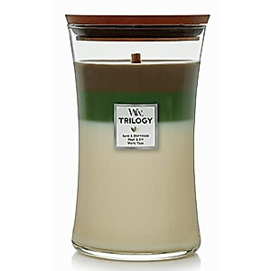 WoodWick Large Hourglass Trilogy Candle, Verdant Earth, 21.5 oz.