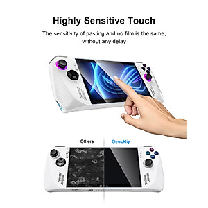 GEWOKLIY 2 Pack Screen Protector For ASUS ROG Ally handheld 7-Inch 2023, Transparent Ultra HD, Anti Glare Tempered Glass, Anti-Scratch, Anti-Fingerprint