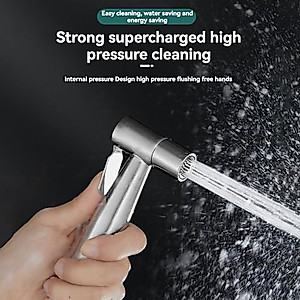 Handheld bidet spray bidet sprayer advanced stainless steel spray spray, female toilet bidet hose, Muslim shower spray spray, suitable for toilet sprayer Handheld bidet is suitable for family cleaning