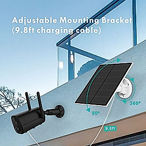 5W Solar Panel for Wireless Outdoor Security Camera Compatible with DC 5V Rechargeable Battery Powered Surveillance Cam, Continuous Solar Power for Camera, IP65 Weatherproof(2 Pack)