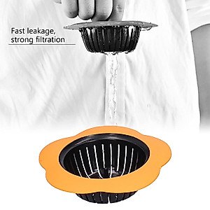4Pcs Silicone Kitchen Sink Strainer, Hair Catcher Silicone Shower Drain Covers Kitchen Drain Filter Basket Pouring Strainers for Bathroom Bathtub and Kitchen, 4.4" Diameter
