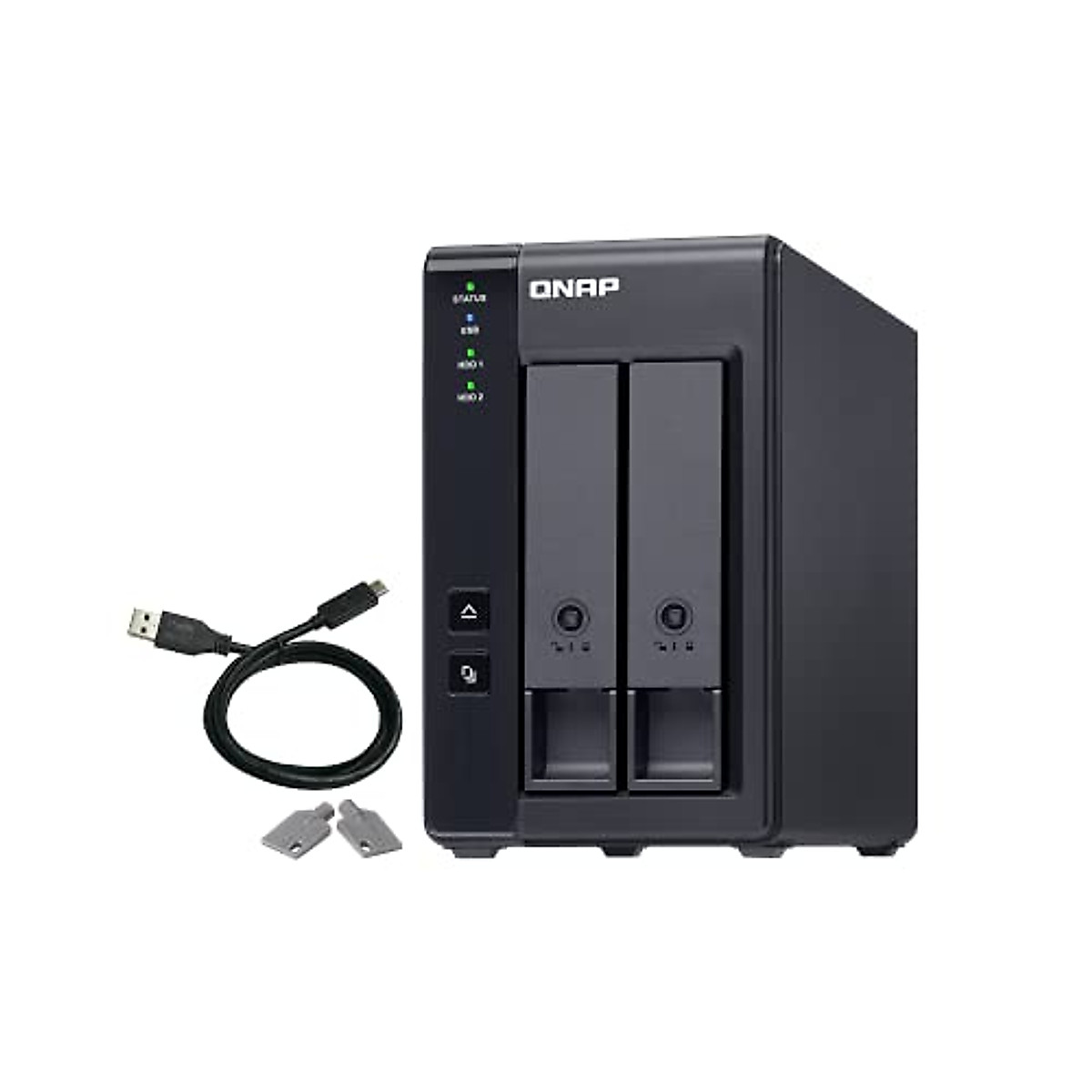 QNAP TR-002 2 Bay USB Type-C Direct Attached Storage (DAS) with Hardware RAID (Diskless) (TR-002-AMZ-US)