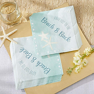 Kate Aspen Beach Themed Wedding Napkins, Thick Decorative Dinner Napkins, Luncheon Serveware, Perfect for Wedding Reception Or Bridal Shower, Turquoise, 1 Count (Pack of 30)