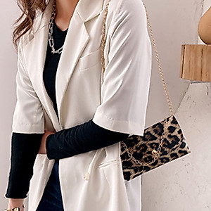 AOXIANG Small Leopard Print PU Leather Crossbody Bag Shoulder Purse Cell Phone Pouch Handbag Waist Bag, Brown, One Size