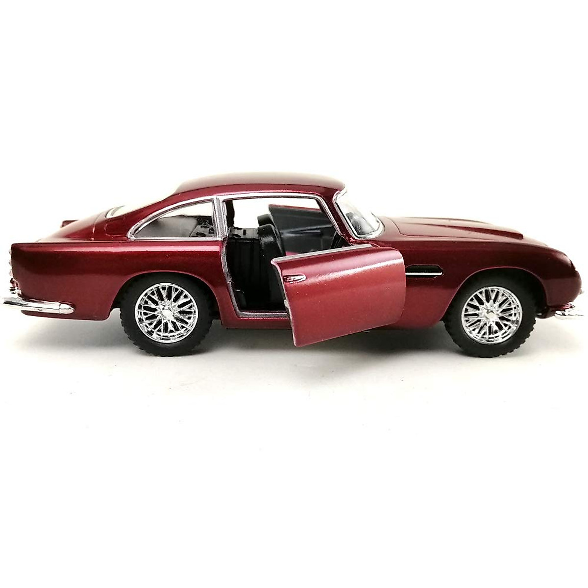 Sport Racing Classic Model Car Die-Cast 1:38 1963 Aston Martin DB5 Red Color Toy Collection Pull Back Open Door Hobby Collectible , unisex