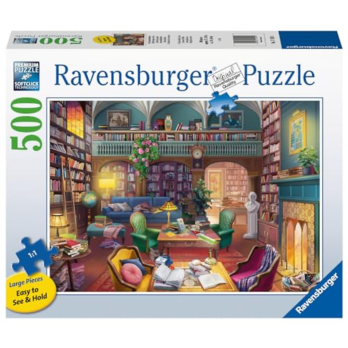 Ravensburger Dream Library - 500 Piece Jigsaw Puzzle for Adults | Softclick Technology Large Format Pieces | Unique & Vibrant Artwork | FSC Certified