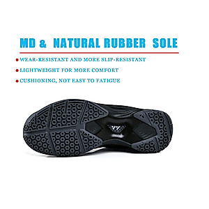 Migoldhot Fashion Womens Athletic Squash Sneakers Fashion Racquetball Athletic Tennis Sneakers Court Shoes Non Slip Badminton Shoes Black