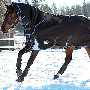 Weatherbeeta ComFiTec Ultra Cozi II Detach-A-Neck Heavy - Charcoal/Blue/White - 81"