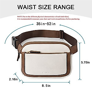 CLUCI Belt Bag for Women, Mini Everywhere Crossbody Waist Bag Adjustable Strap, Vegan Leather Women's Fanny Pack